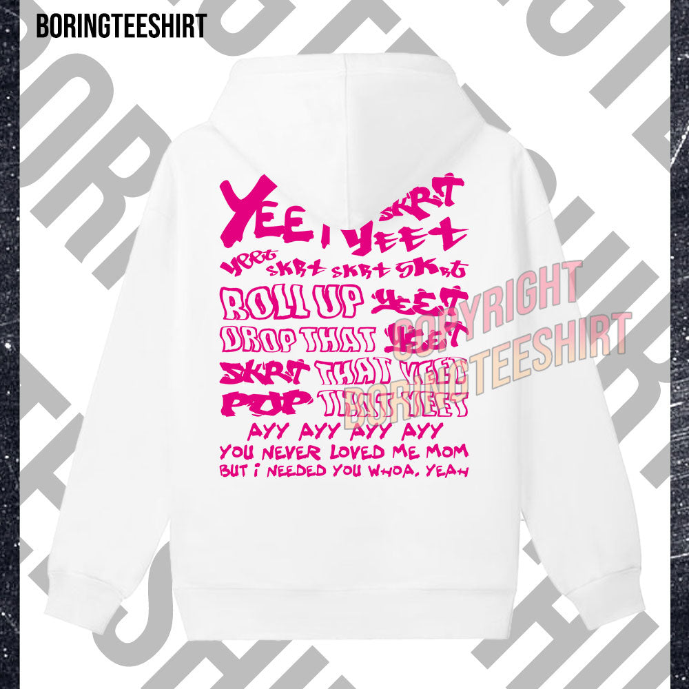 Yeet Fleece Hoodie - Hot Pink Letter – BoringTeeShirt